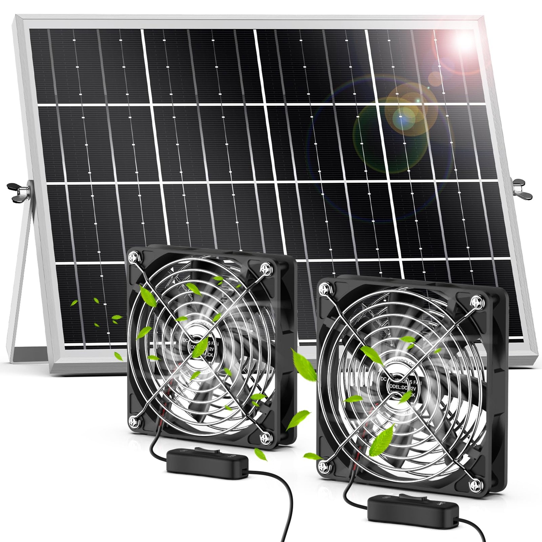 Eco Breeze Solar Fan for Outdoor Use with Monocrystalline Panel and ...