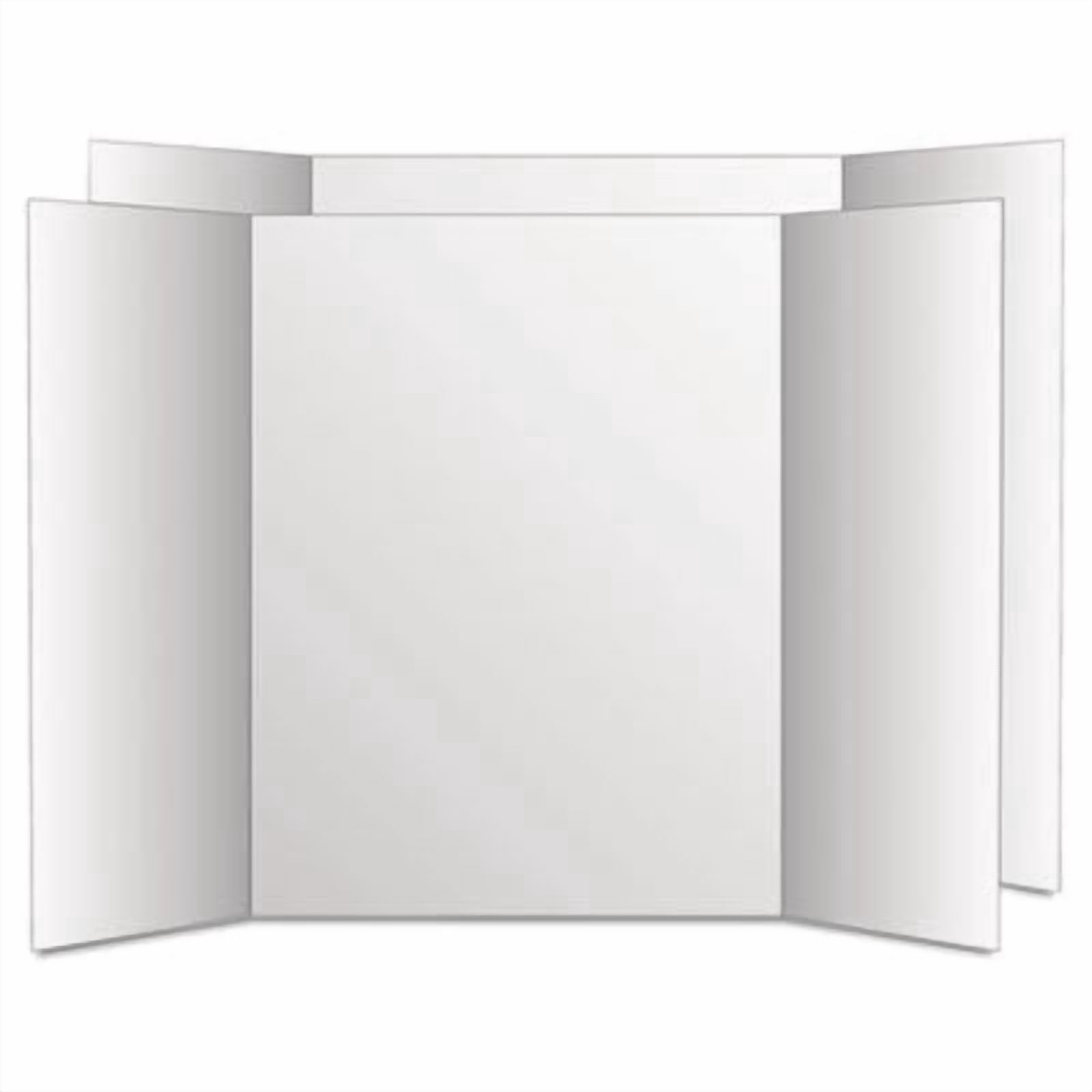 Eco Brites Too Cool Tri-Fold Poster Board, 28 x 40, White/White, 12 ...