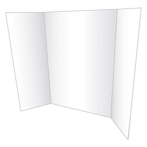 Eco Brites Two Cool Tri-Fold Poster Board, 36 X 48, White/White, 6 ...