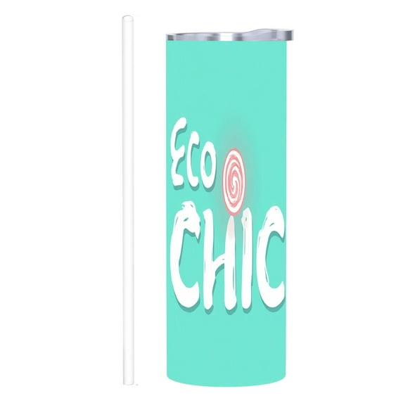 Eco Chic 20 oz Stainless Steel Insulated Tumbler - Stylish Swirl Design ...