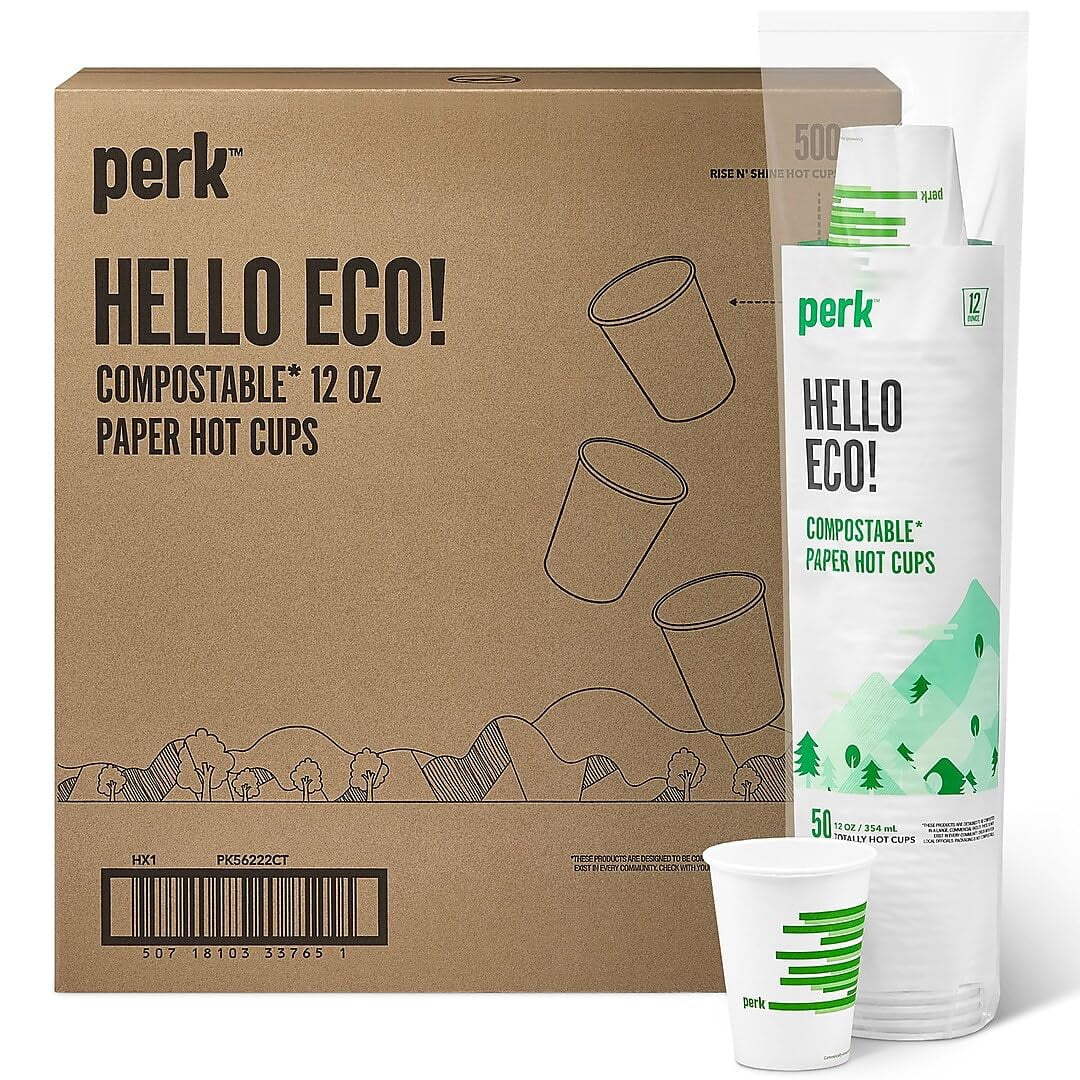 Eco Compostable Staples Coffee Cups, Biodegradable Hot Drink Paper Cups ...