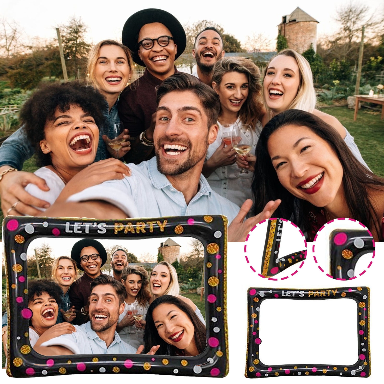 Eco-Conscious Packaging, PVC Inflatable Photo Frame, Selfie Holding ...