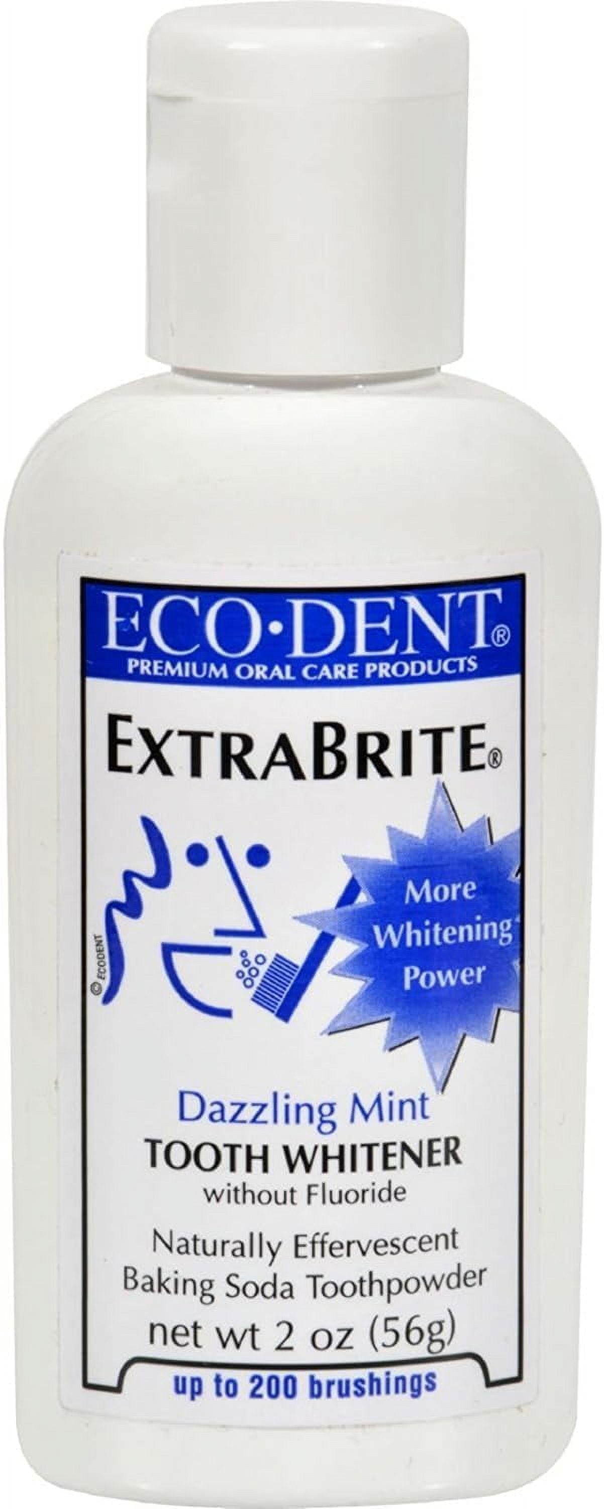 Eco-Dent ExtraBrite ZS23 Baking Soda Toothpowder, Mint - Fluoride-Free ...