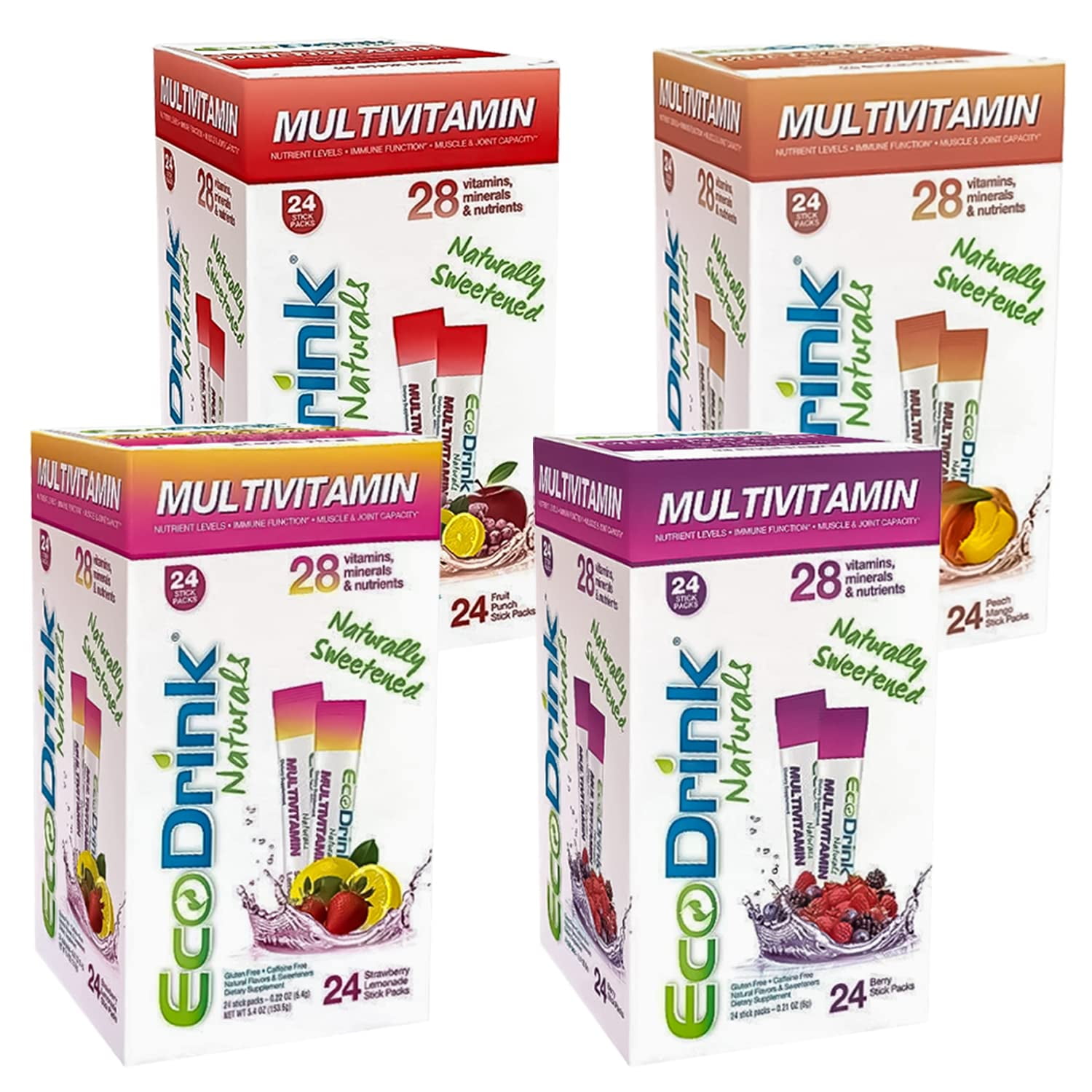 Eco-Drink Low Sugar Add Water Beverage, Flavored Variety Pack, 4 ...