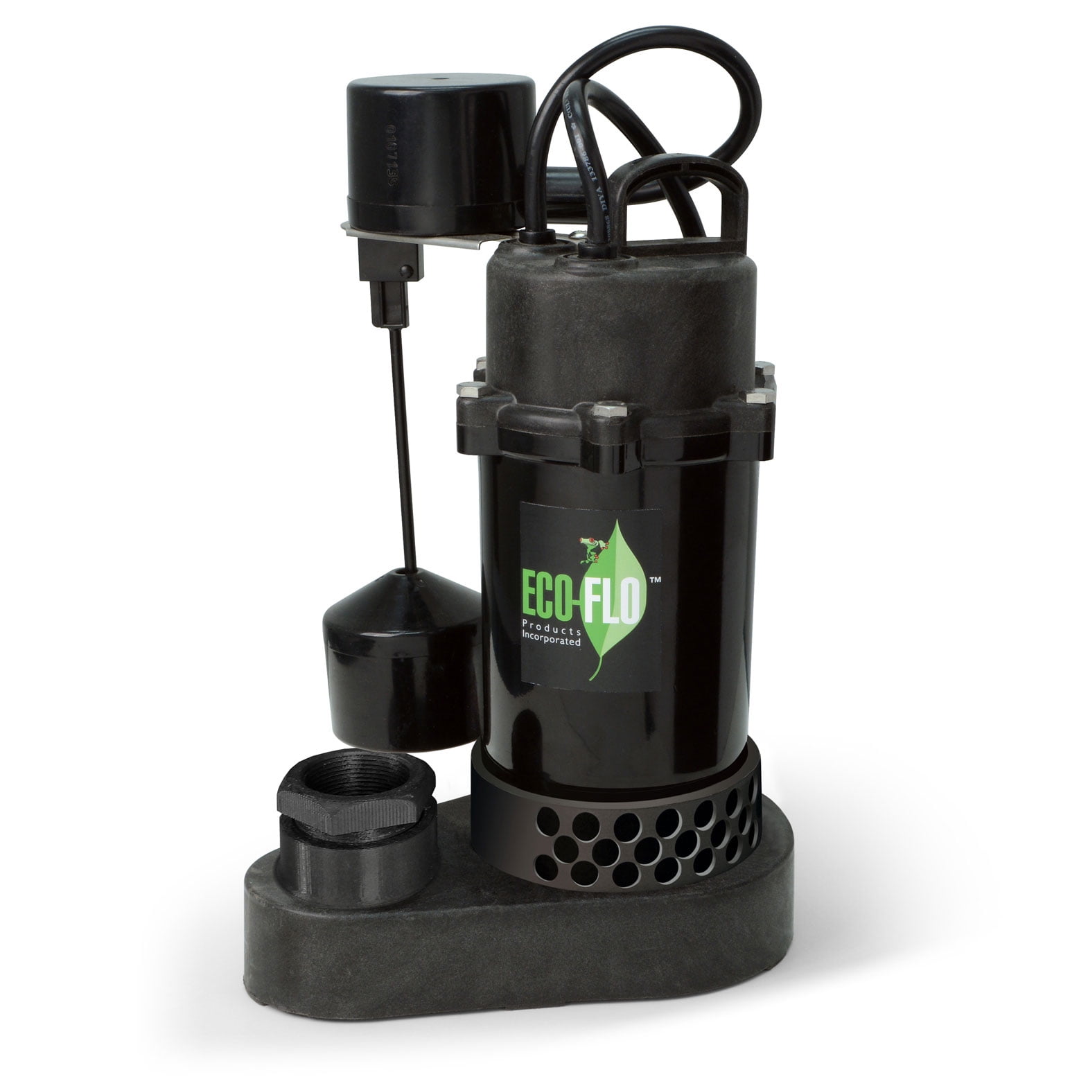 Eco-Flo SPP33V 1/3 HP 3600 GPH Thermoplastic & Aluminum Sump Pump ...