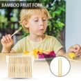 Eco-Friendly Bamboo Cocktail Forks – 100 Pack, Biodegradable ...