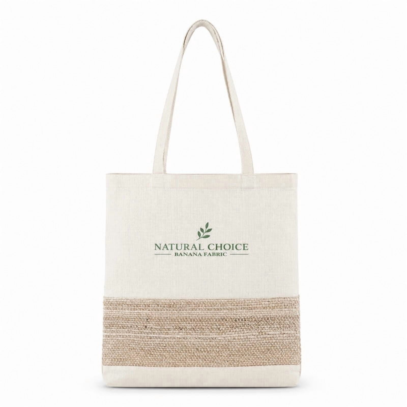 SAMBHAV BHARAT - Eco-Friendly Beige Tote Bag – Banana Fabric with Woven ...