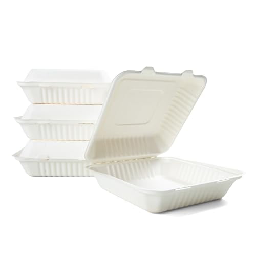 Eco-Friendly Biodegradable Clamshell Containers for Takeout Food - Sustainable Disposable ...