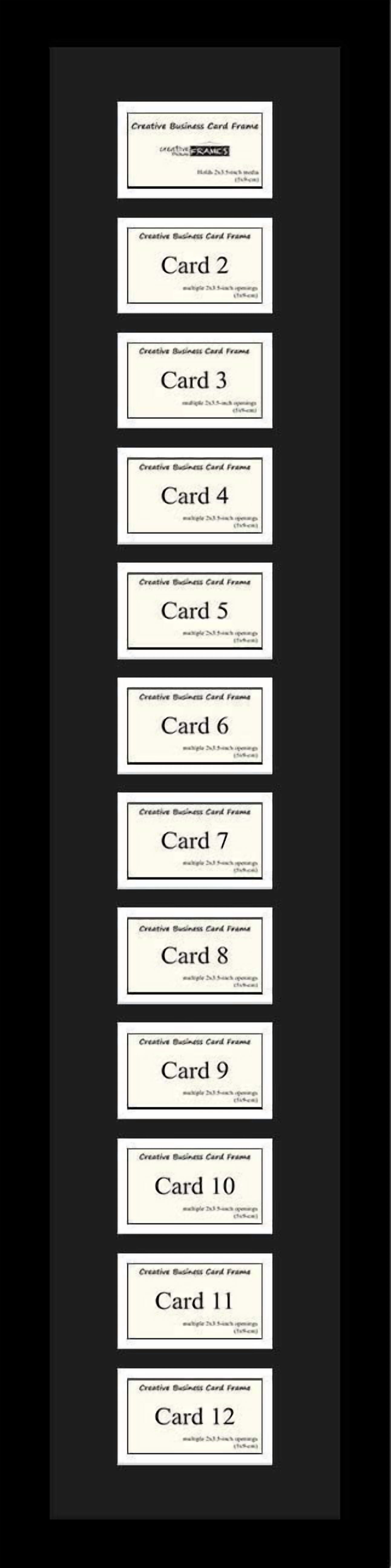 Eco-Friendly Business Card Frame, 12 Openings 2x3.5 Inches, Double Mat ...