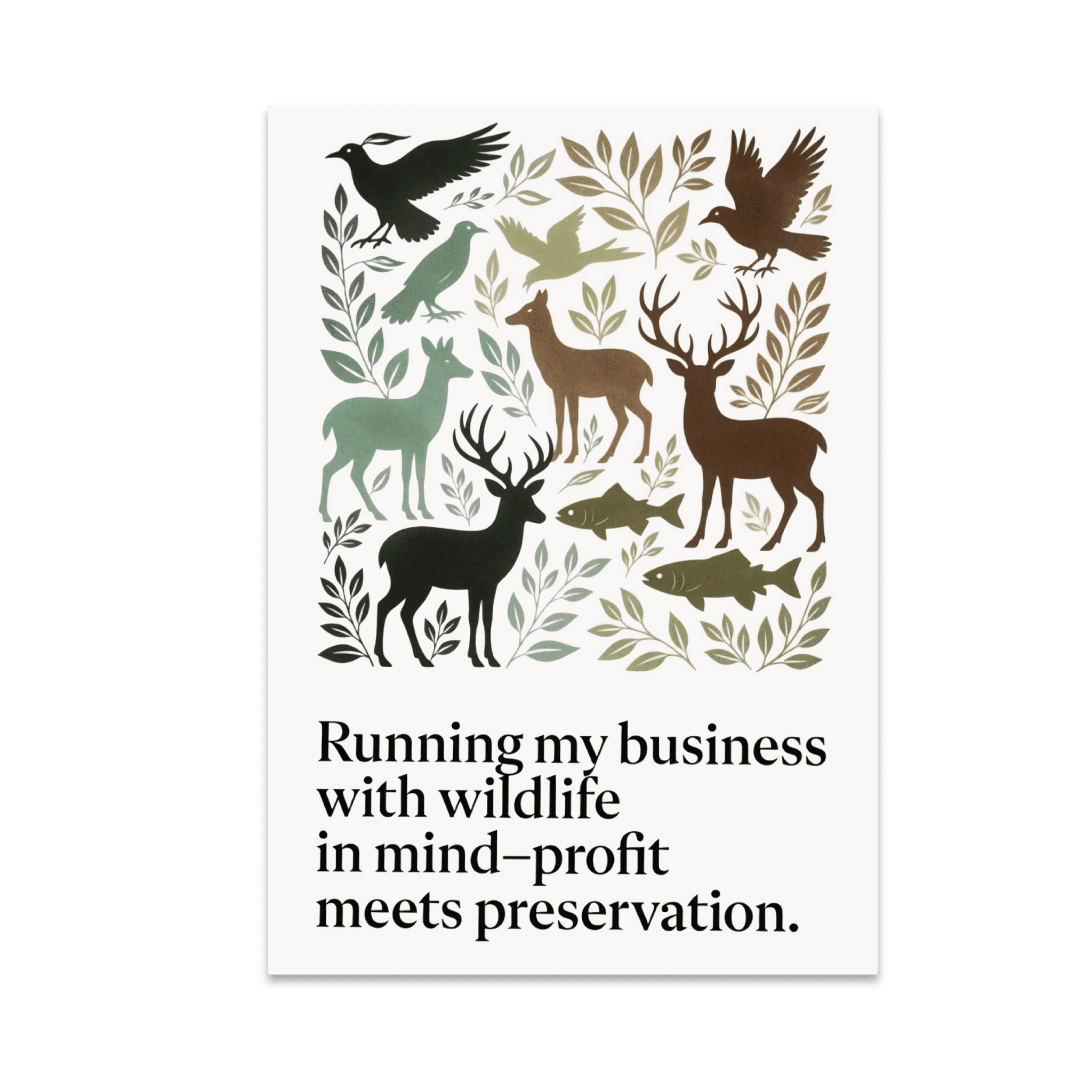 Eco-Friendly Business Decor - Wildlife Preservation Advocate - 13x19 ...