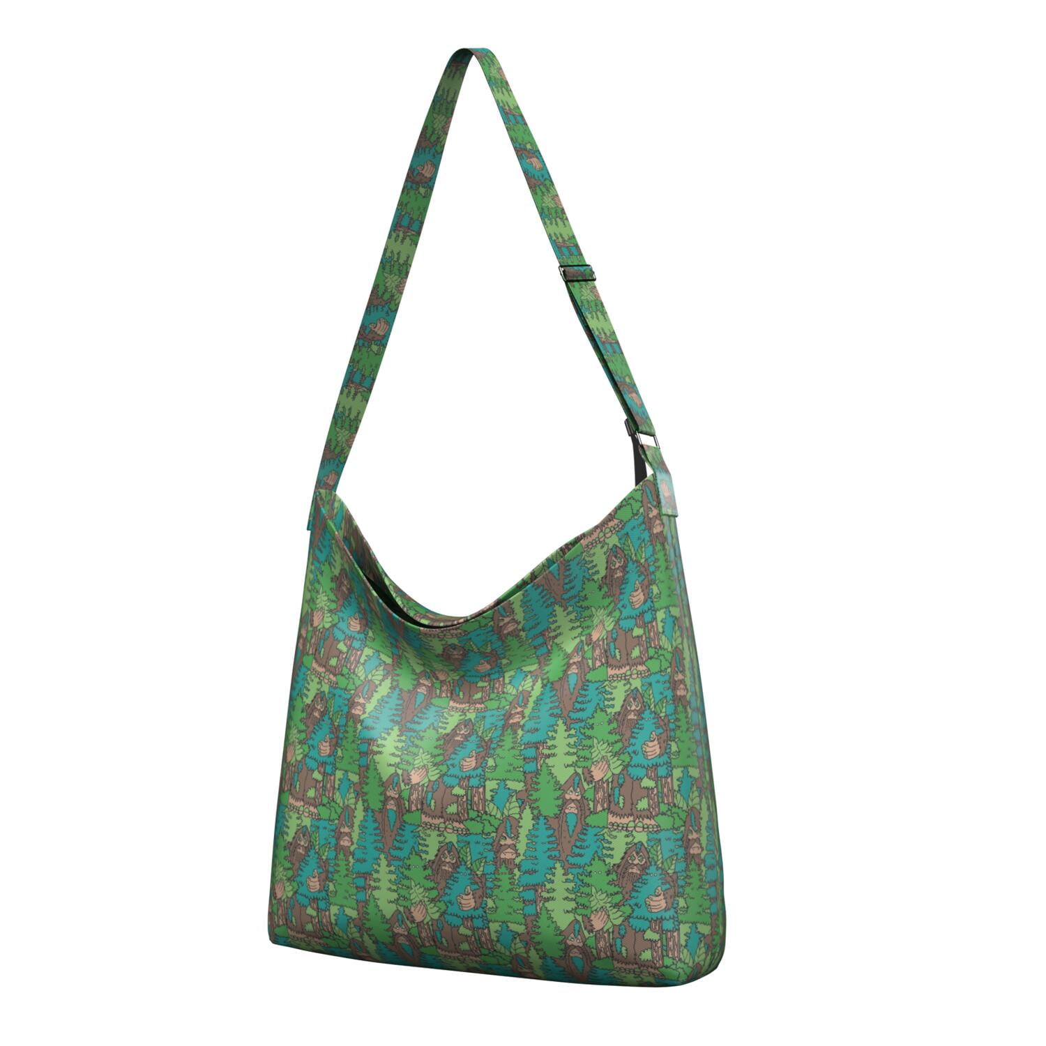 Eco-Friendly Canvas Tote Bag – Bigfoot and Wilderness Themed Reusable ...