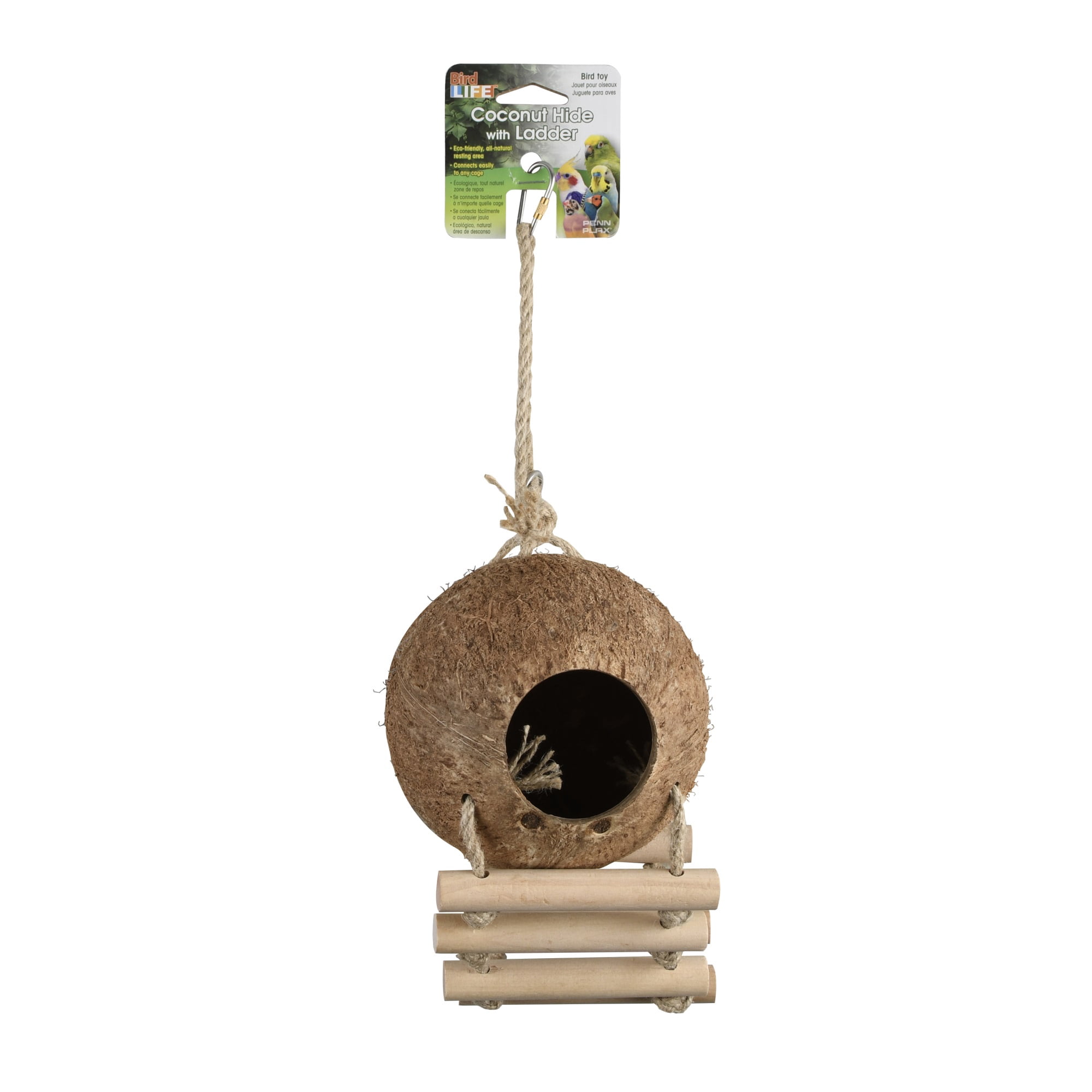 Penn Plax Coconut Coco-Hide with Ladder - Walmart.com