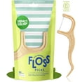 Eco-Friendly Dental Floss Picks (50ct) - Flossers Made with Straw Wheat ...