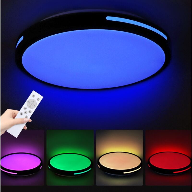 Eco-Friendly Dimmable LED Ceiling Lamp, 24W RGB Color-Changing Light ...