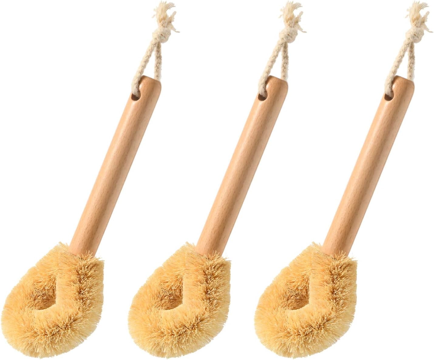 Eco-Friendly Dish Scrub Set, High-Density Plant Bristles For Easy Stain ...