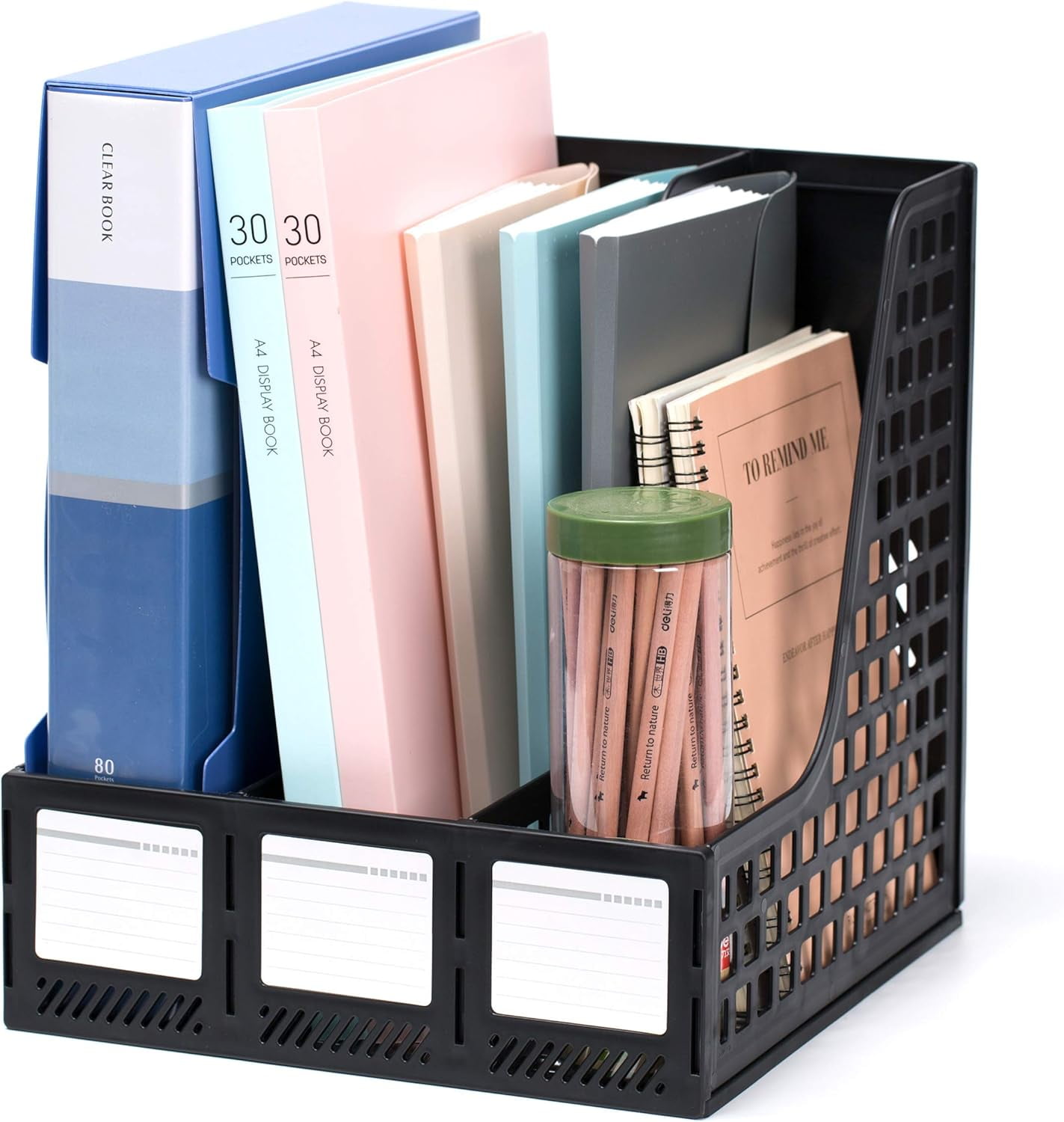 Eco-Friendly Document Cabinet Rack, Desktop File Organizer with ...