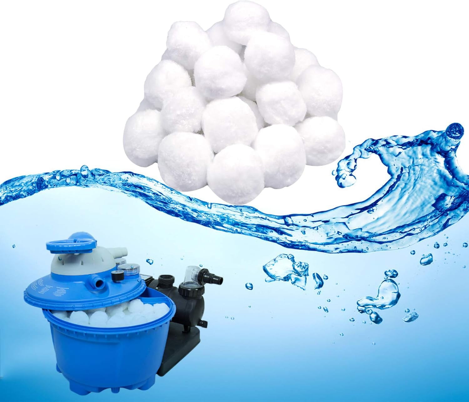 Eco-Friendly Fiber Pool Filter Ball, Reusable Filter Balls for Above ...