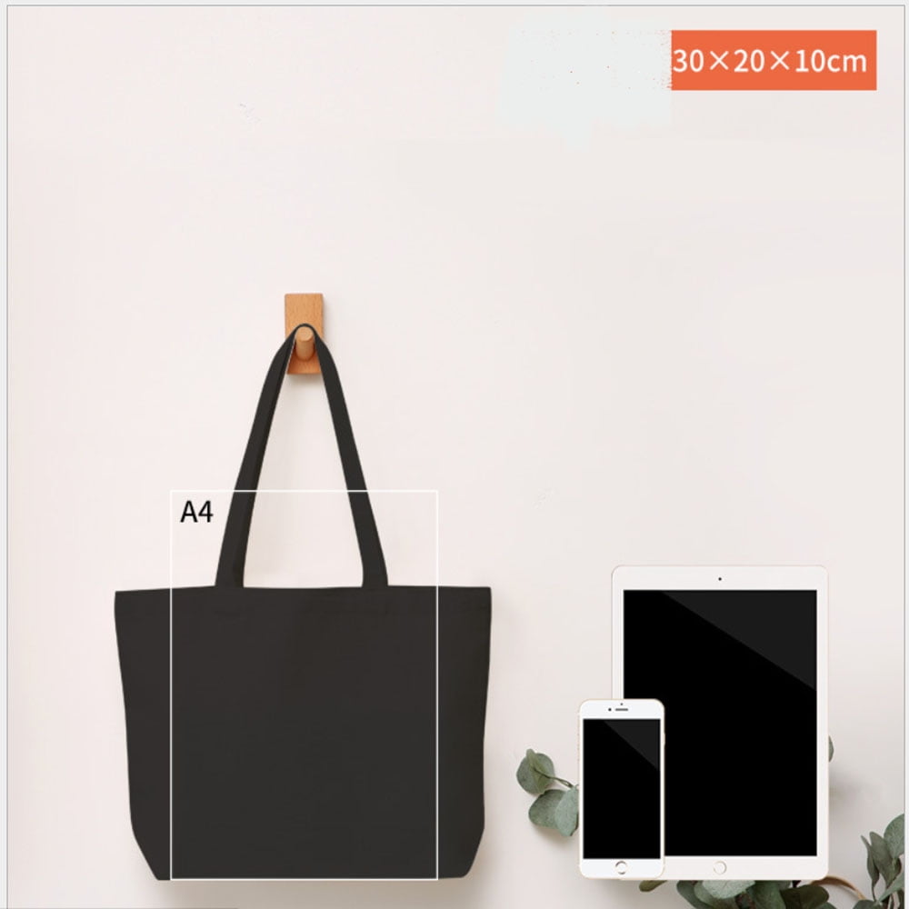 Eco-Friendly Foldable Canvas Tote Bag with Pocket, Portable Shoulder ...