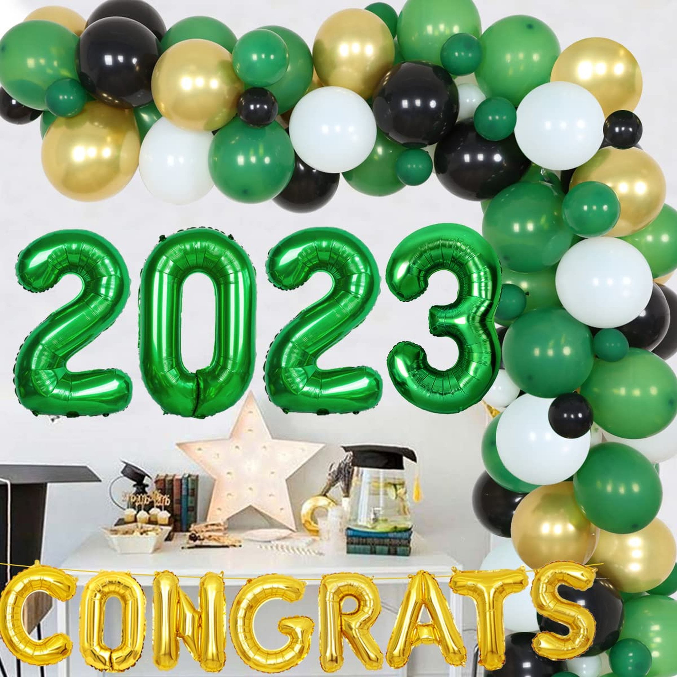 Eco-Friendly Green Graduation Balloon Garland Kit 2023 - Celebrate ...
