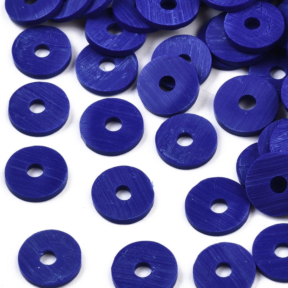 Eco-Friendly Handmade Polymer Clay Beads Disc/Flat Round Heishi Beads ...