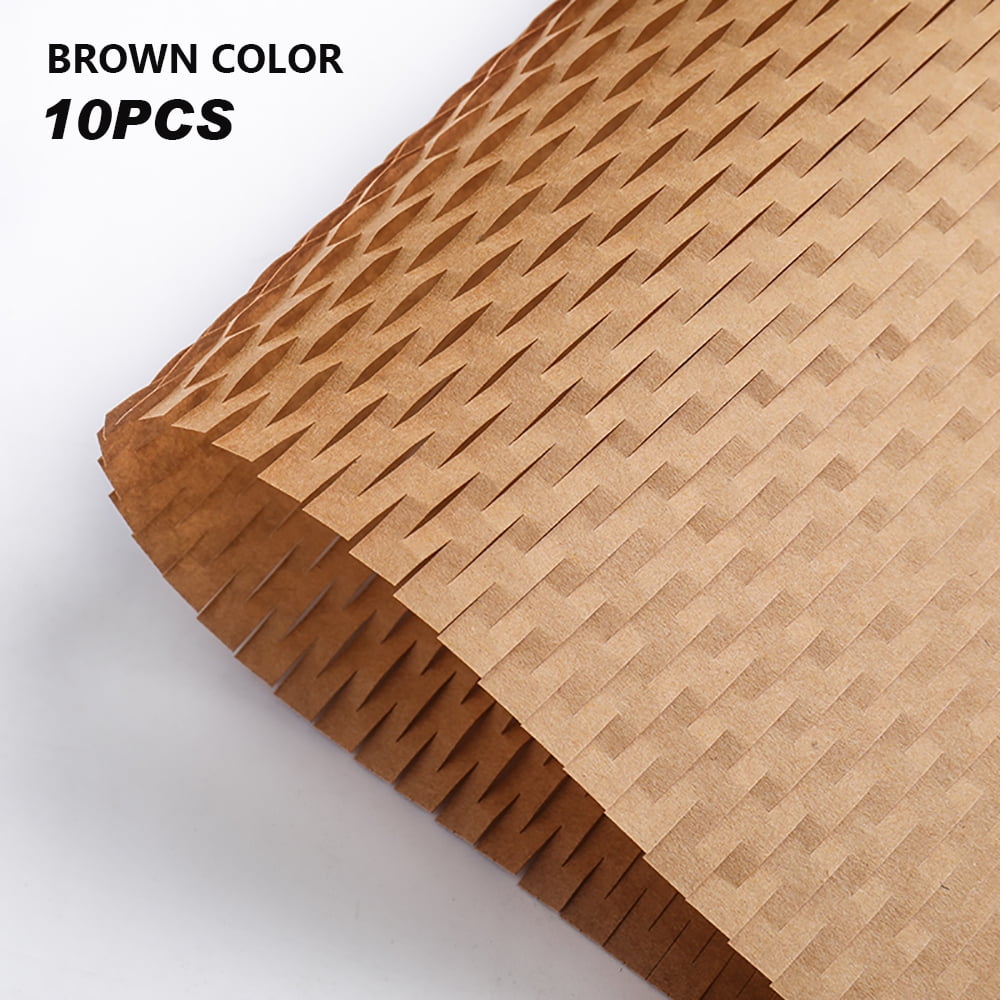 Eco-Friendly Honeycomb Cushioning Kraft Paper Roll - 10pcs, Recyclable ...