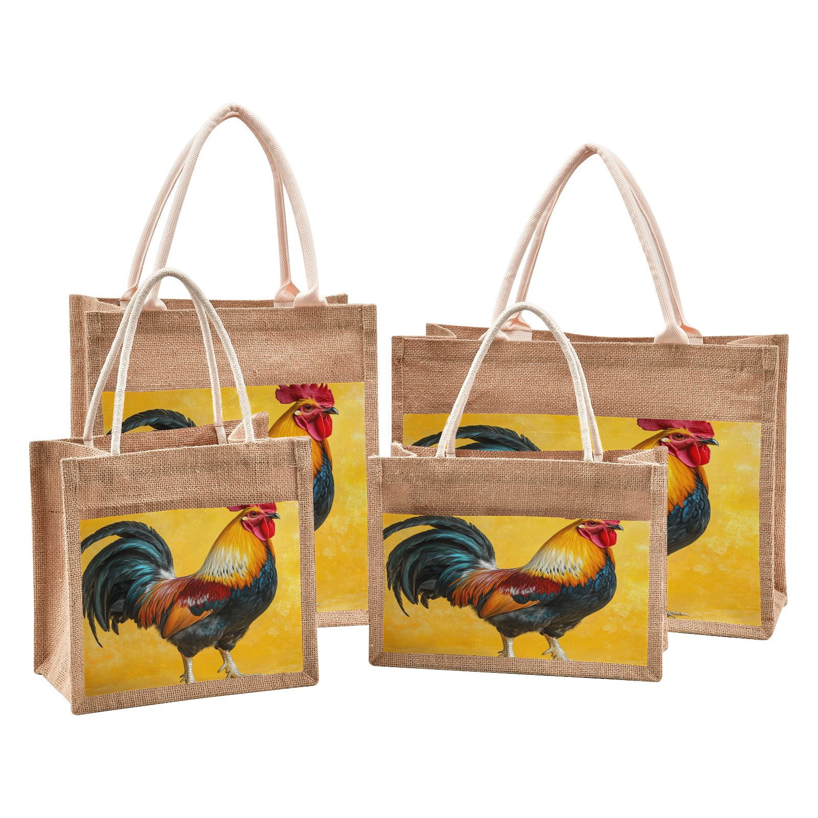 Eco-Friendly Jute Tote Bag with Zipper Pockets & Waterproof Liner ...