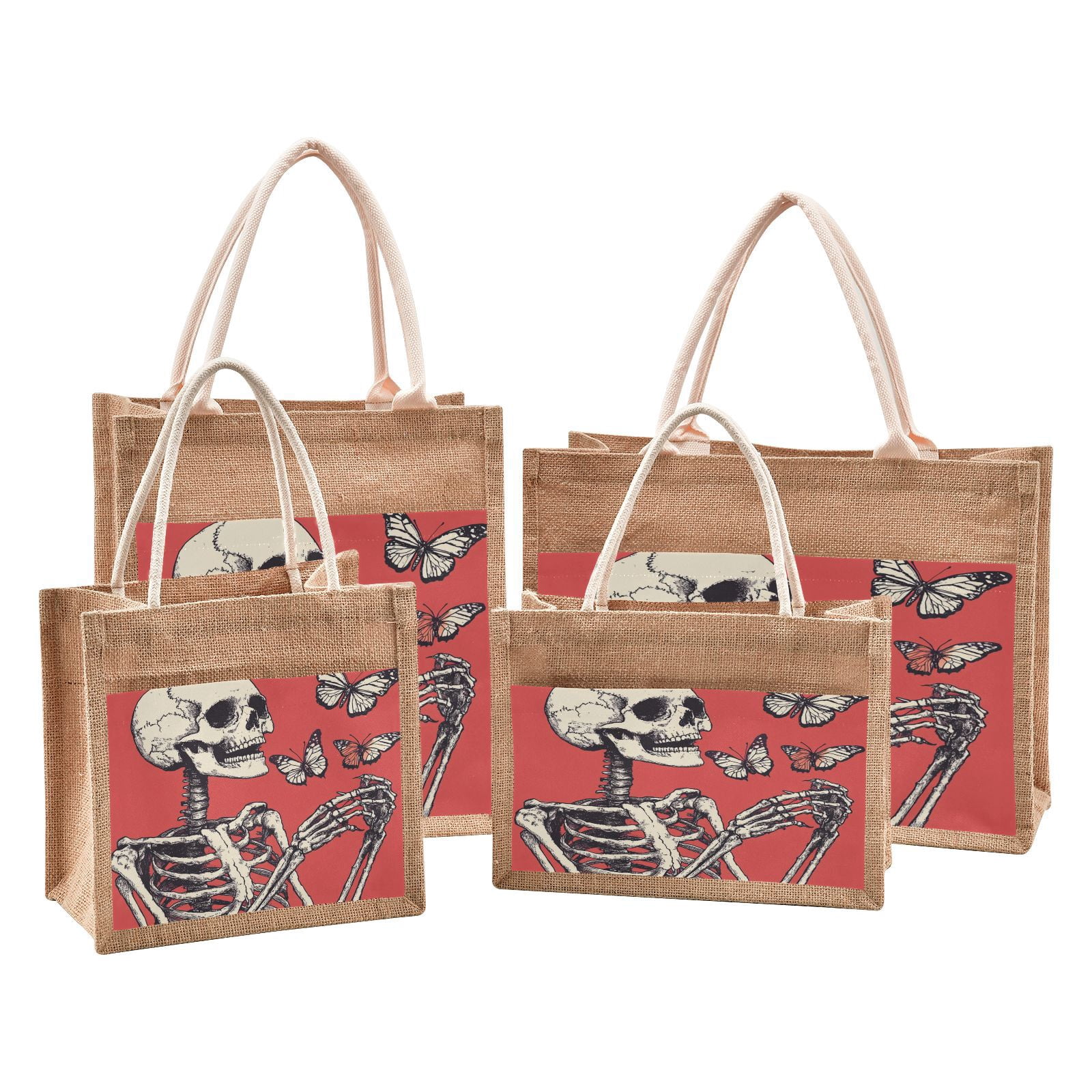Eco-Friendly Jute Tote Bag with Zipper Pockets & Waterproof Liner ...