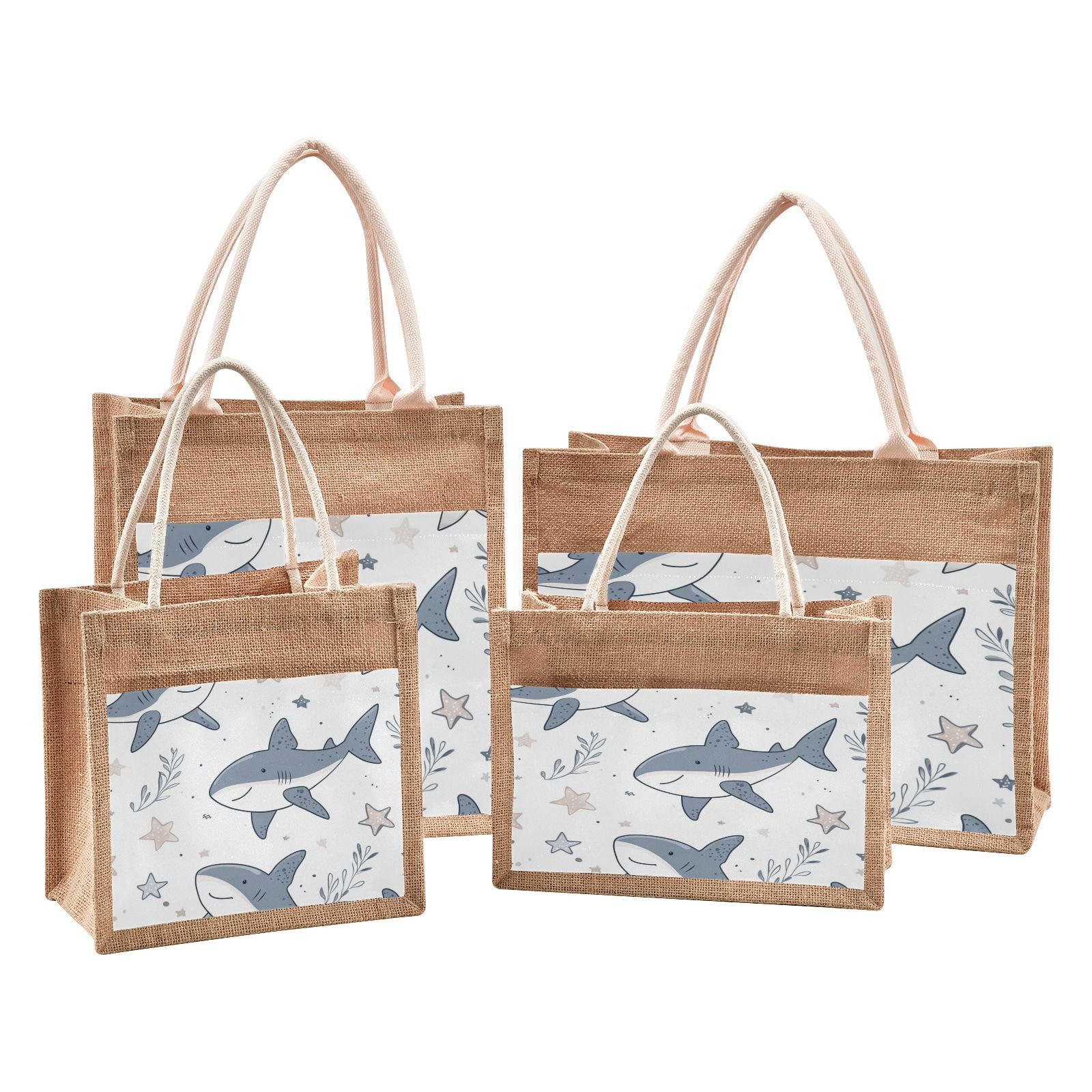 Eco-Friendly Jute Tote Bag with Zipper Pockets & Waterproof Liner ...