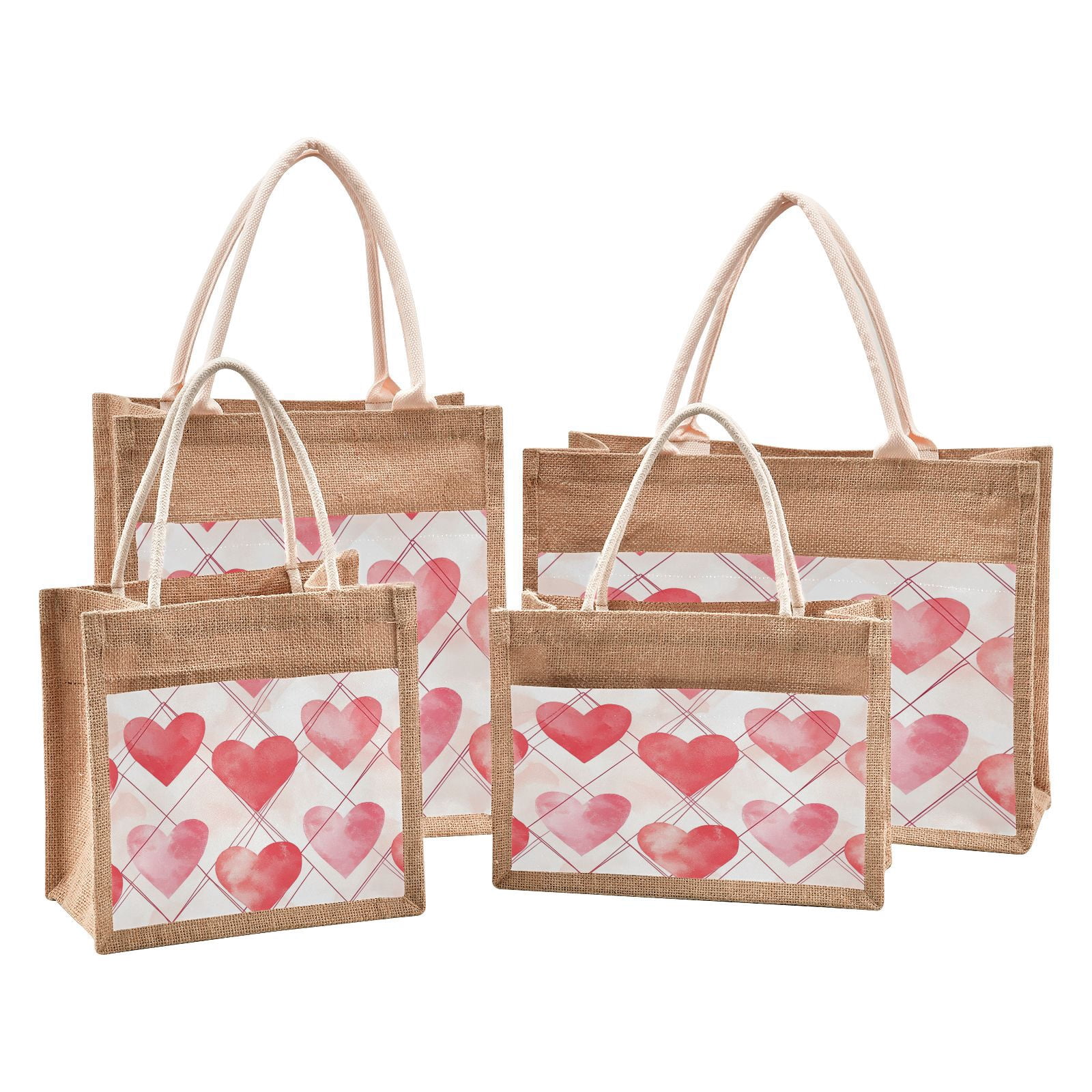 Eco-Friendly Jute Tote Bag with Zipper Pockets & Waterproof Liner ...