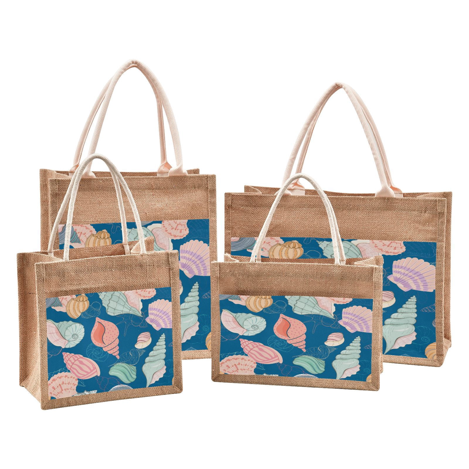 Eco-Friendly Jute Tote Bag with Zipper Pockets & Waterproof Liner ...