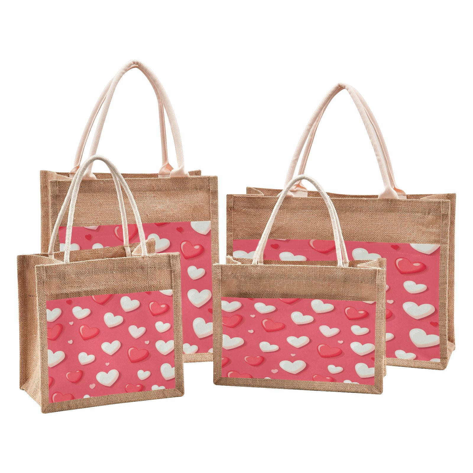 Eco-Friendly Jute Tote Bag with Zipper Pockets & Waterproof Liner ...