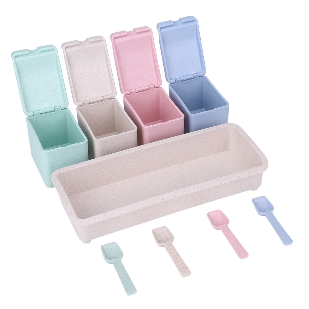 Eco-Friendly Kitchen Condiment Containers for Flavor Storage Wheat ...