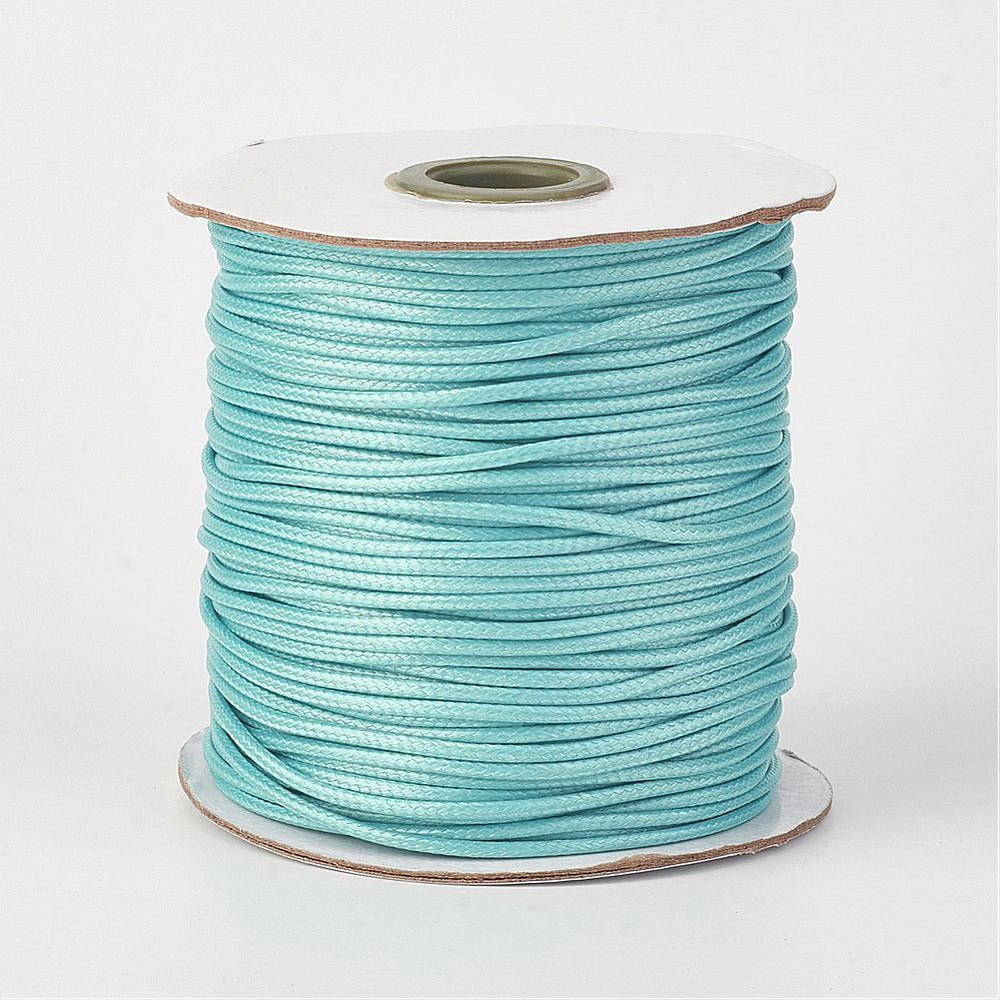 Eco-Friendly Korean Waxed Polyester Cord Cyan 2mm about 90yards/roll ...