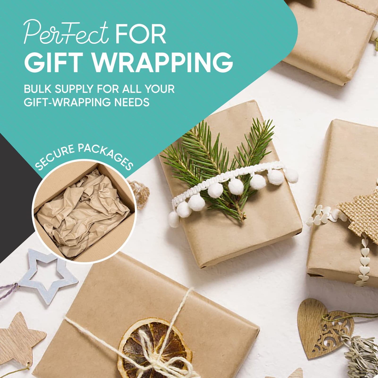 Eco-Friendly Kraft Paper Rolls Secure Packaging, Stylish Gift Wrapping ...
