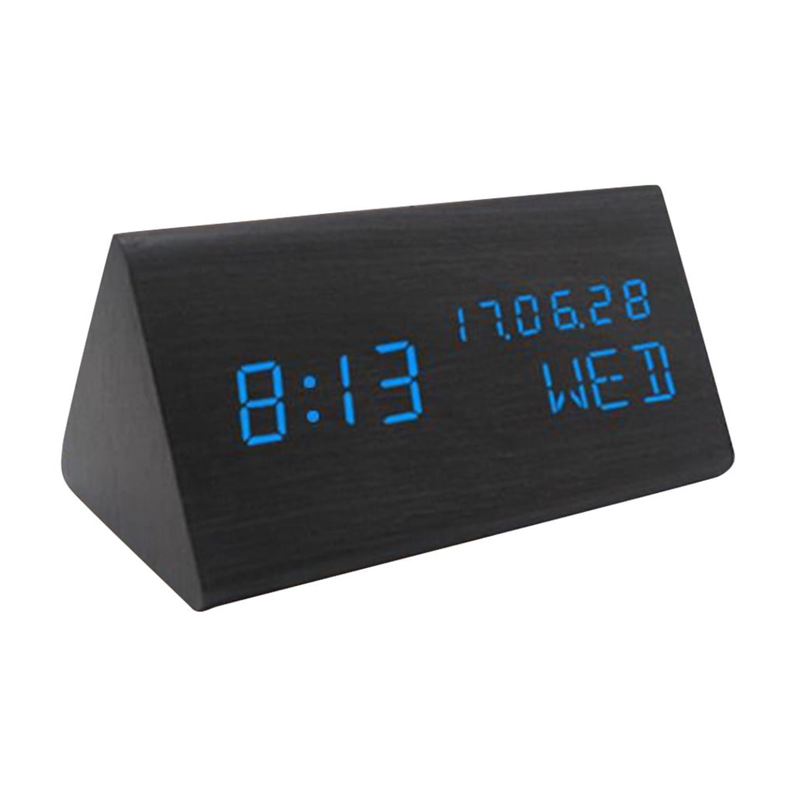 Eco-Friendly LED Alarm Clock Voice Control, Humidity & Temperature ...