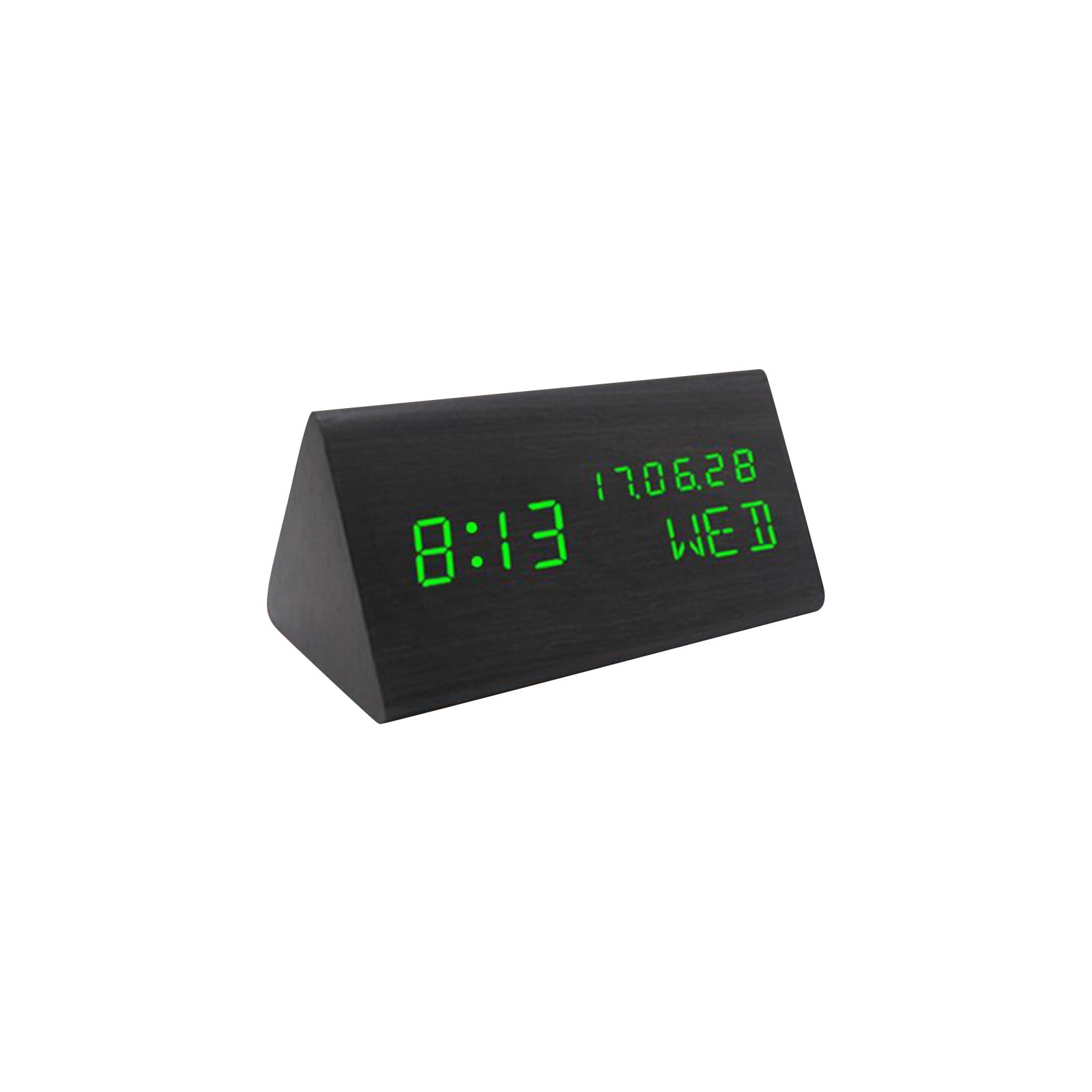 Eco-Friendly LED Alarm Clock Voice Control, Humidity & Temperature ...
