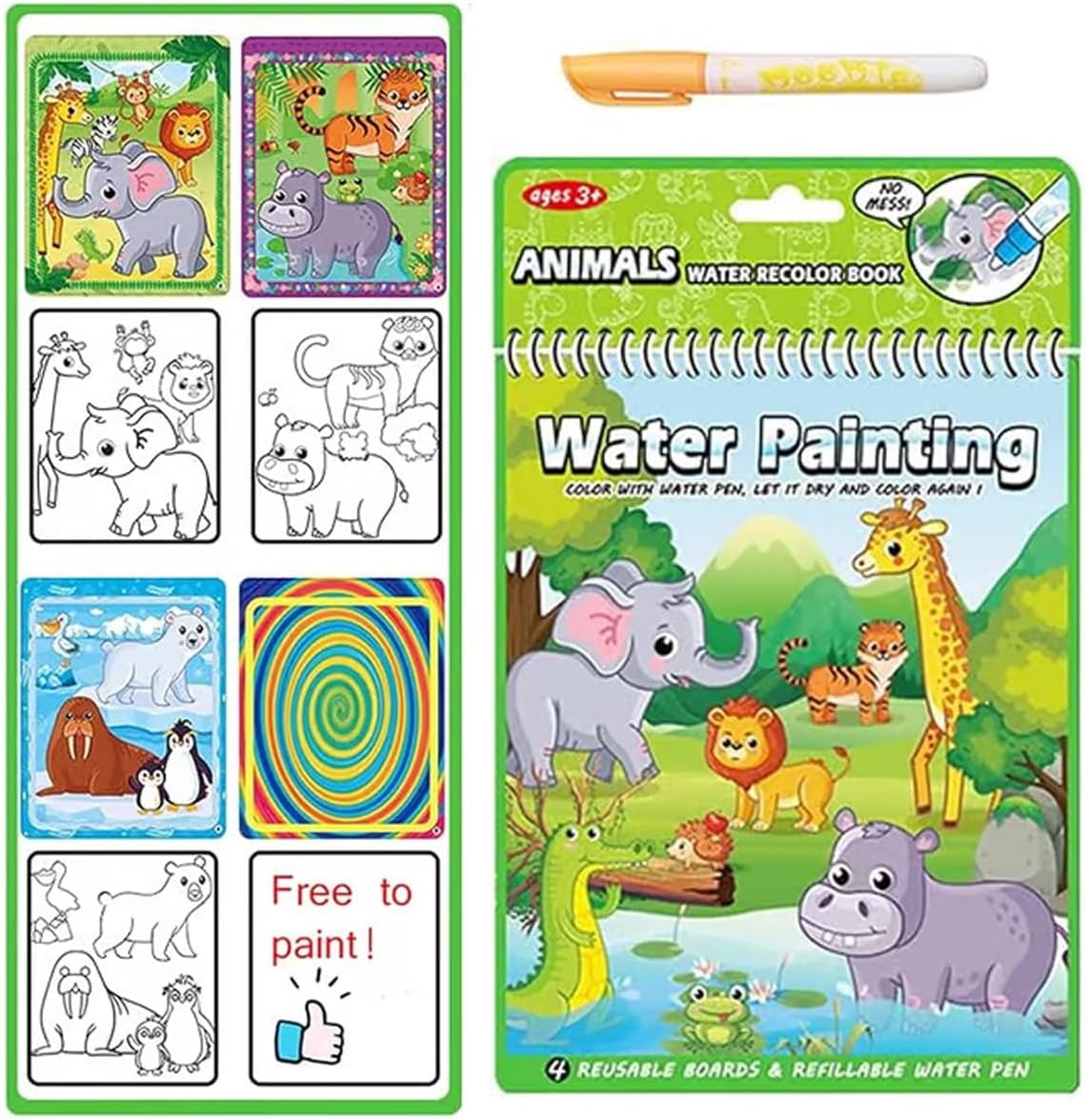 Eco-Friendly Magic Water Doodle Busy Book,Reusable Water Coloring Book ...