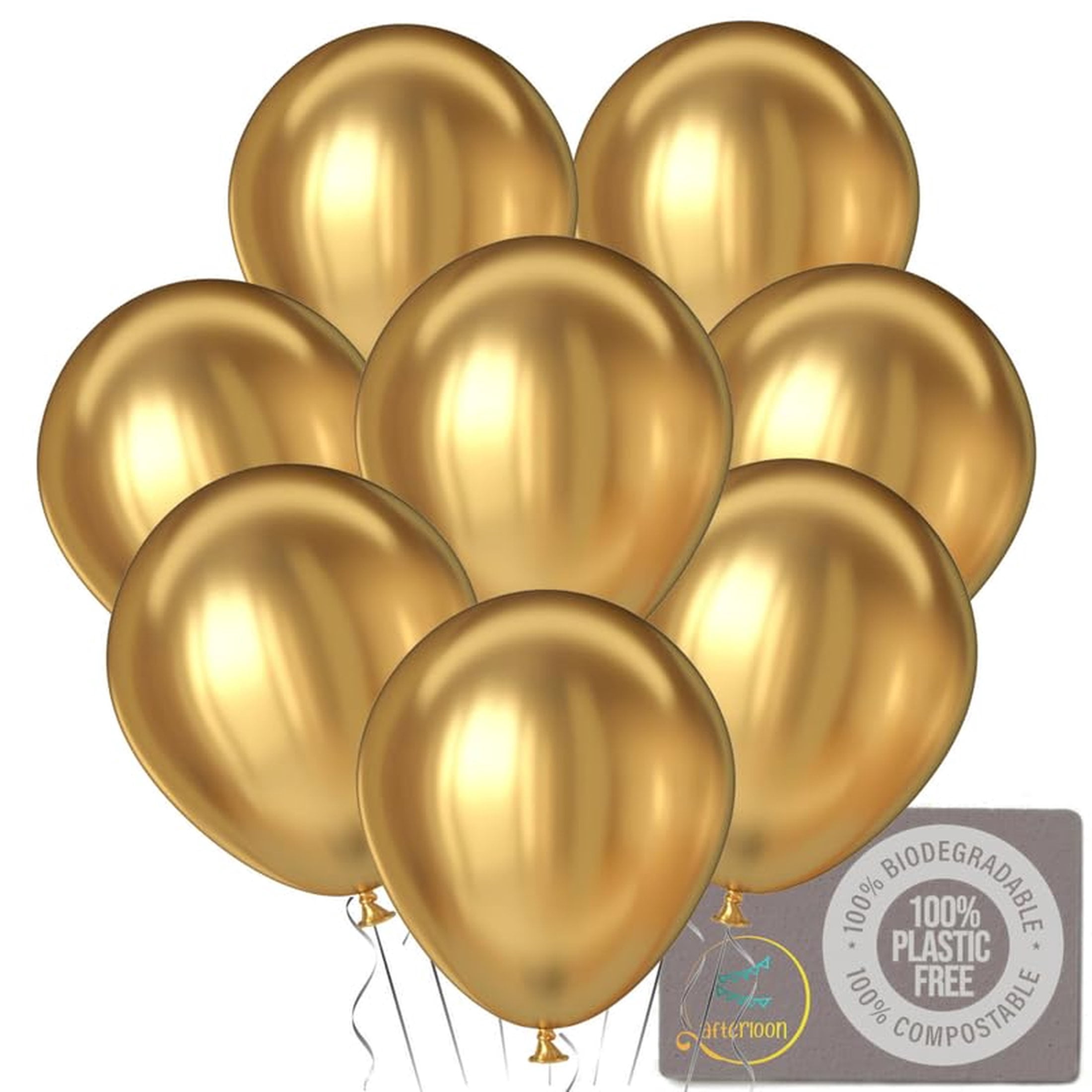 Eco-Friendly Metallic Mini Balloons - 144 Pack of 5 Inch Shiny Chrome ...