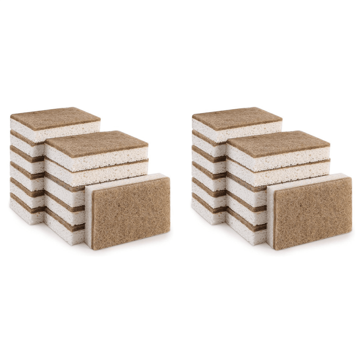 Eco-Friendly Natural Sponges for Dishes 24 Pack - Biodegradable Kitchen ...