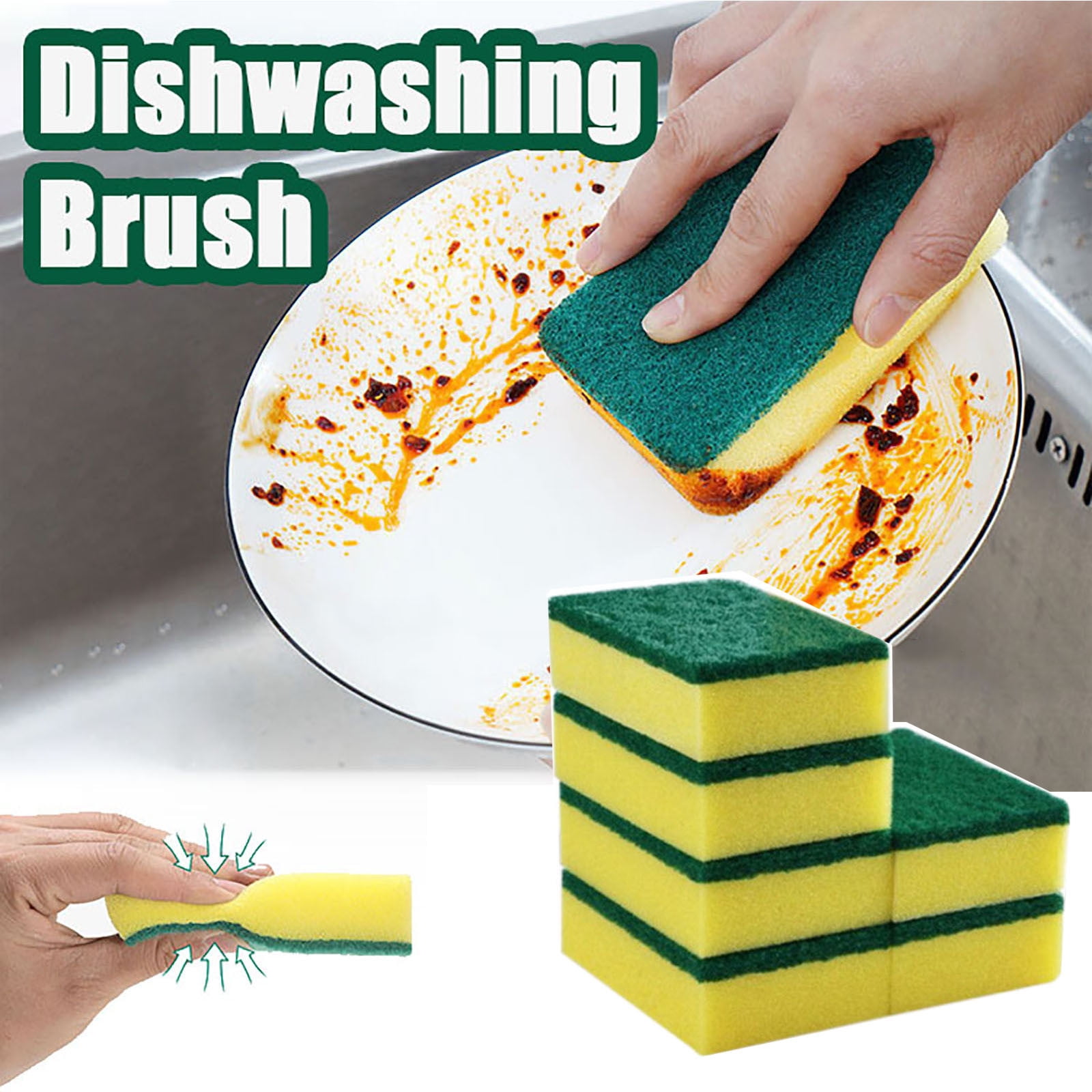 Eco-Friendly Non-Scratch Kitchen Cleaning Sponges | Strong ...