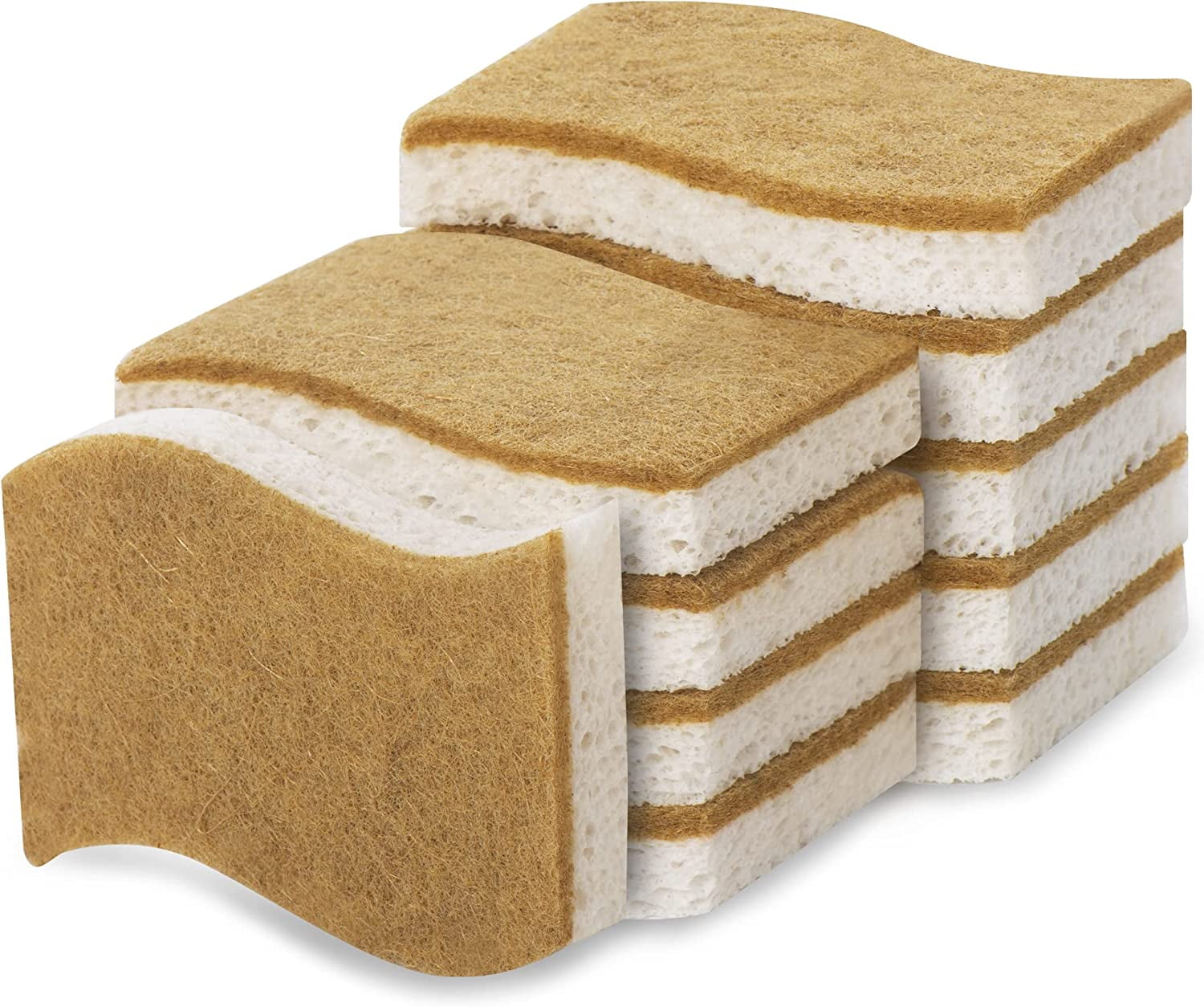 Eco Friendly Non-Scratch Kitchen Sponge 10 Pack | Natural Sponges for ...