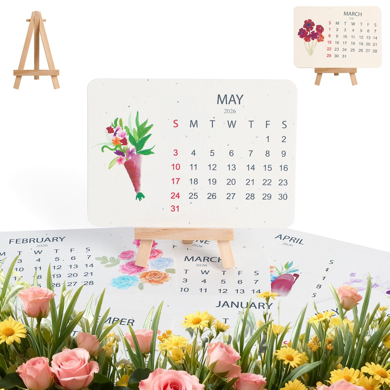 Eco-Friendly Plantable Love Seed Calendar 2026,Modern Greening ...