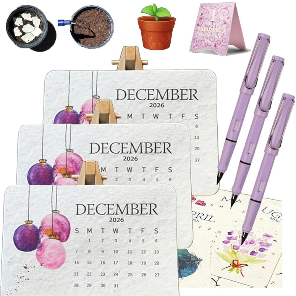 Eco-Friendly Plantable Love Seed Calendar 2026, Sustainable Monthly ...