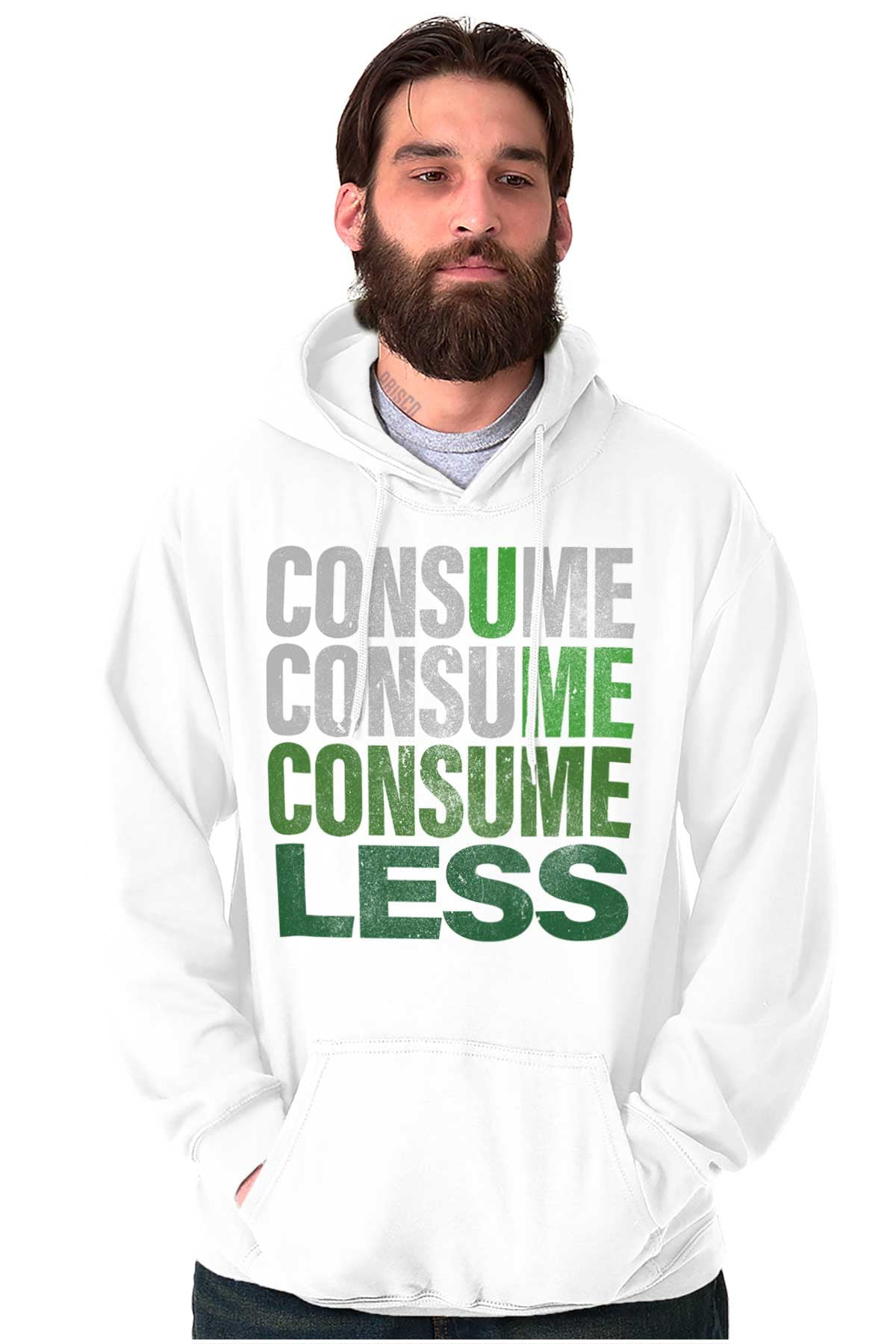 U Me Consume Less Waste Earth Day Unisex Plus Size Hoodie Brisco Brands ...