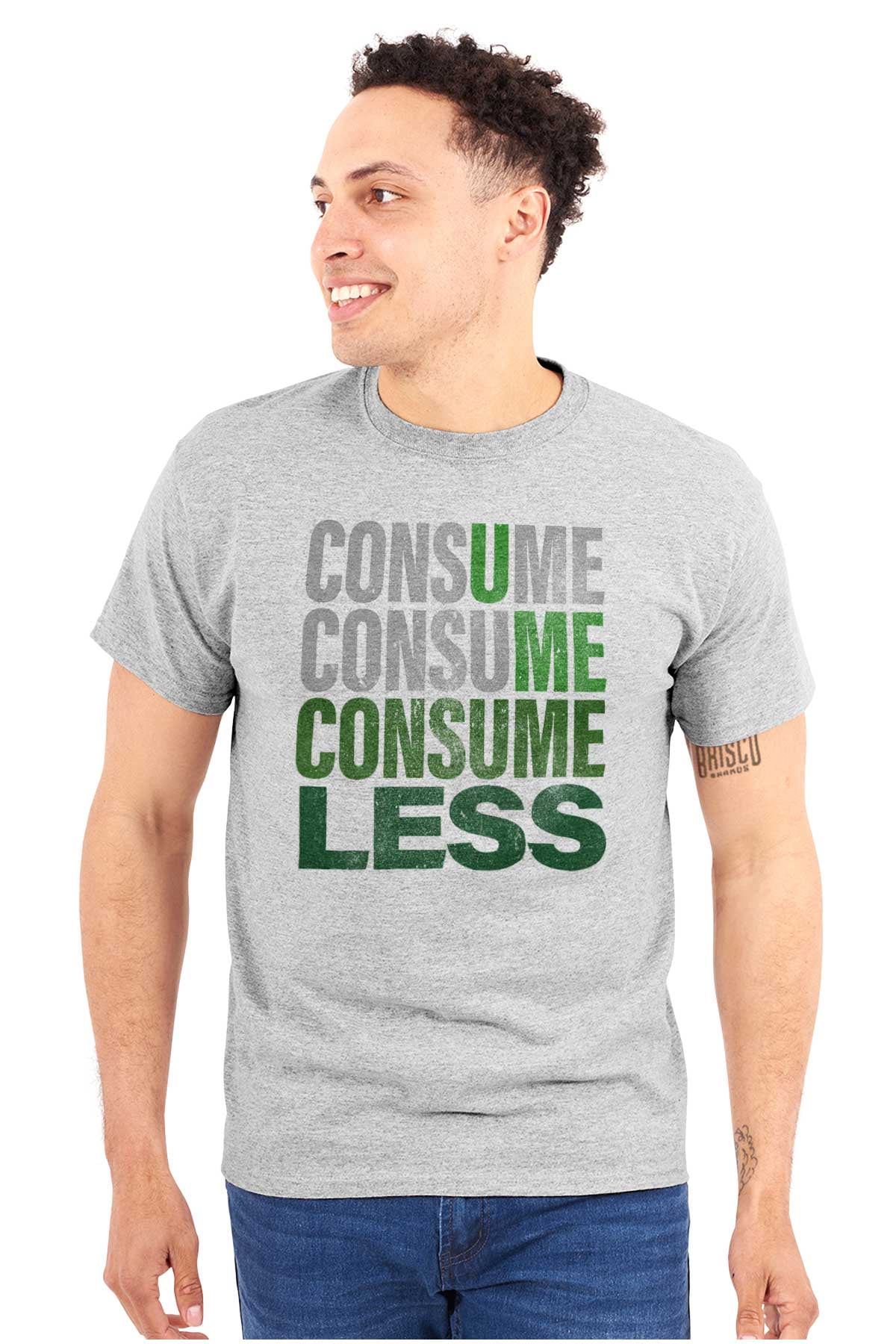 U Me Consume Less Waste Earth Day Unisex Plus Size Graphic Tee Brisco ...