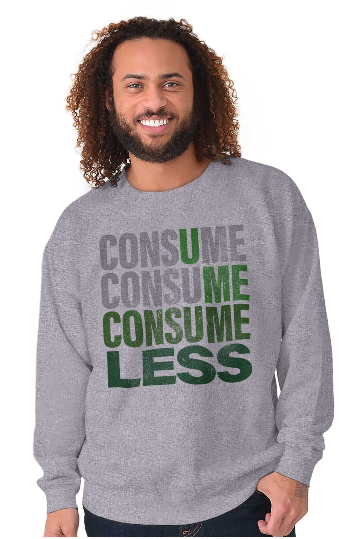 U Me Consume Less Waste Earth Day Unisex Plus Size Sweatshirt Brisco ...