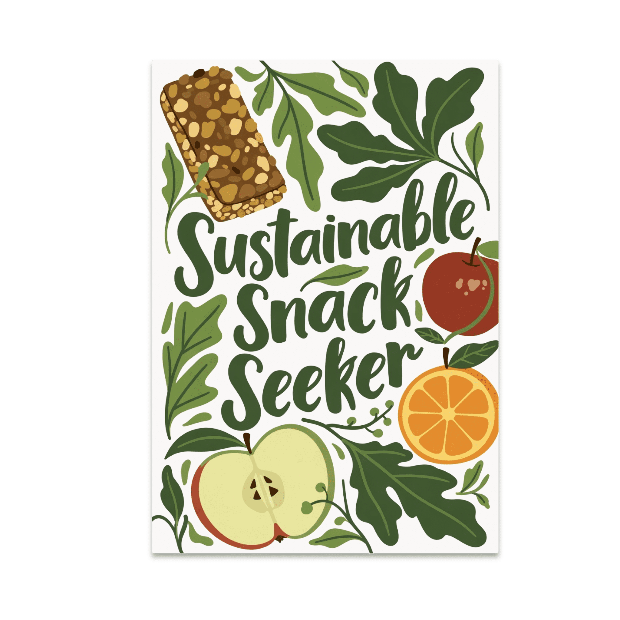 Eco-Friendly Snack Wall Art - Sustainable Snack Seeker - 13x19 Poster ...