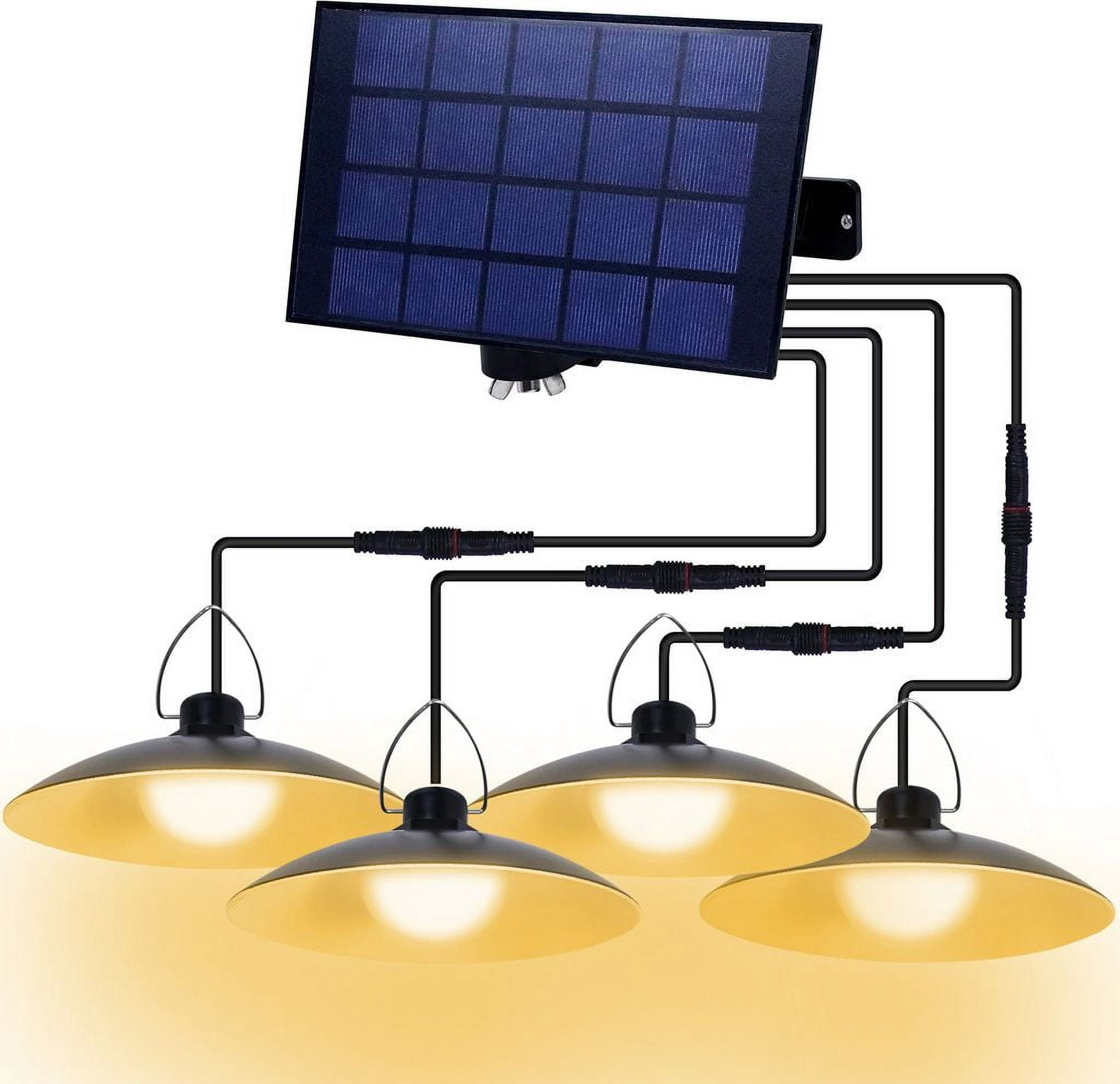 Eco-Friendly Solar Pendant Light, Upgraded IP65 Waterproof Solar Shed ...