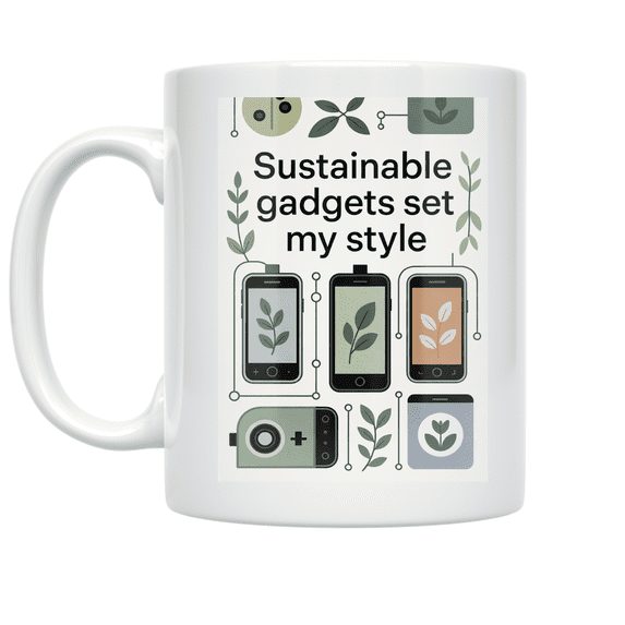 Eco-Friendly Tech Design - Nature Lover - 11 oz Ceramic Coffee Mug ...