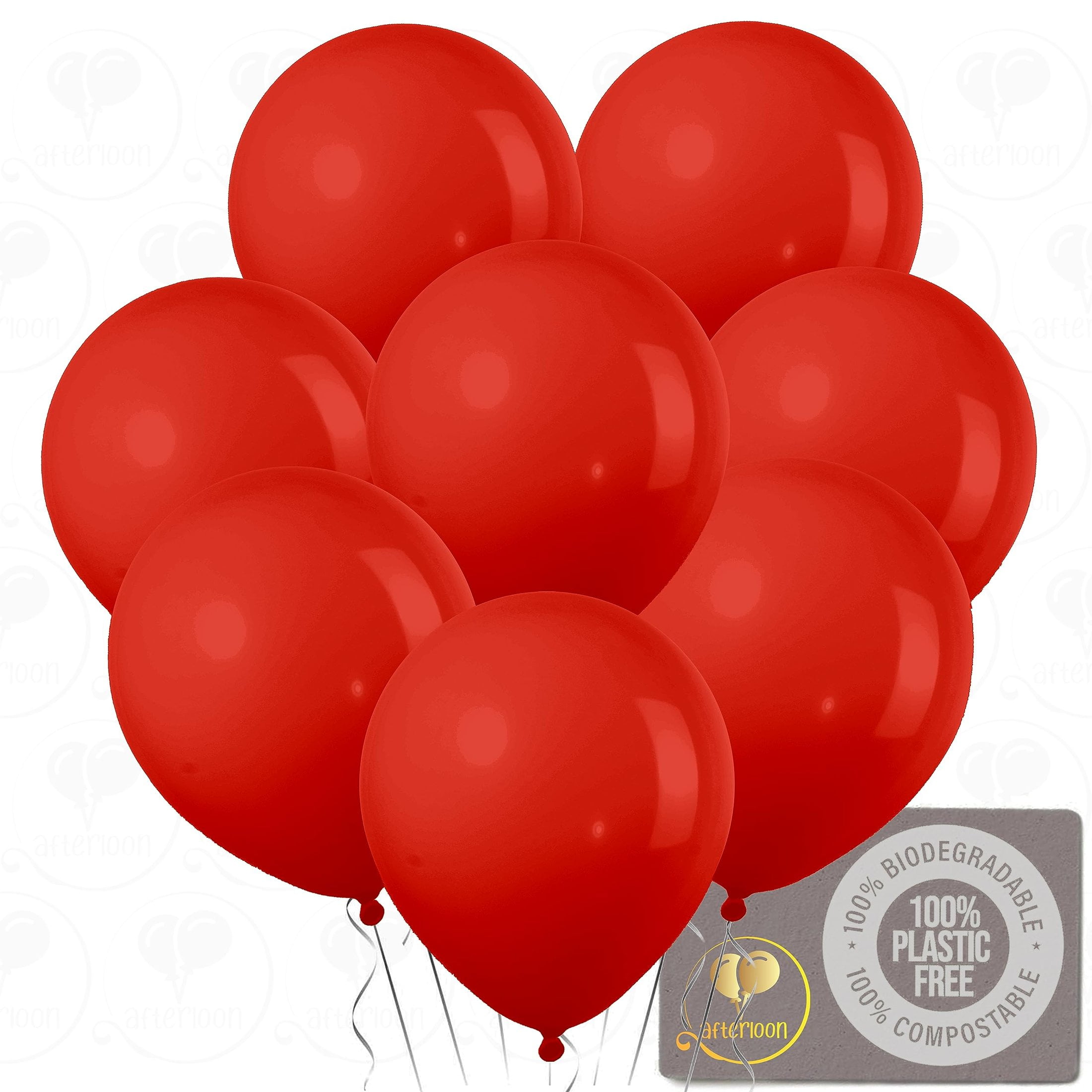 Eco-Friendly Vermilion Balloons 144 pcs, 12 Inch Matte Latex, Extra ...